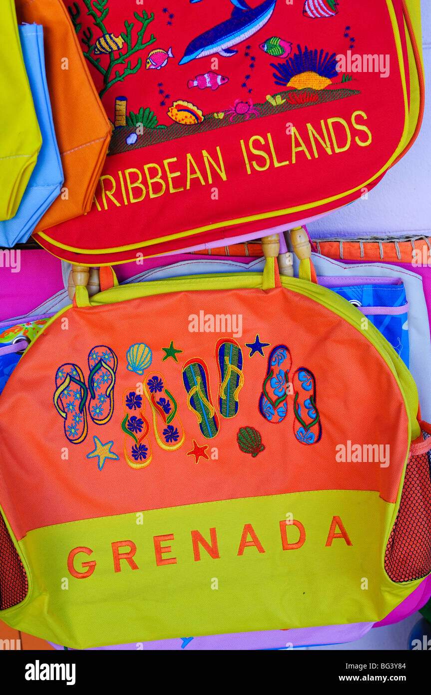Souvenirs at Grand Anse Craft and Spice Market, Grenada, Windward ...