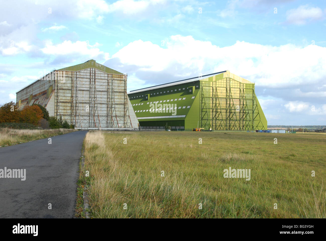 The R101 airship hangers Cardington Bedfordshire England Stock Photo ...