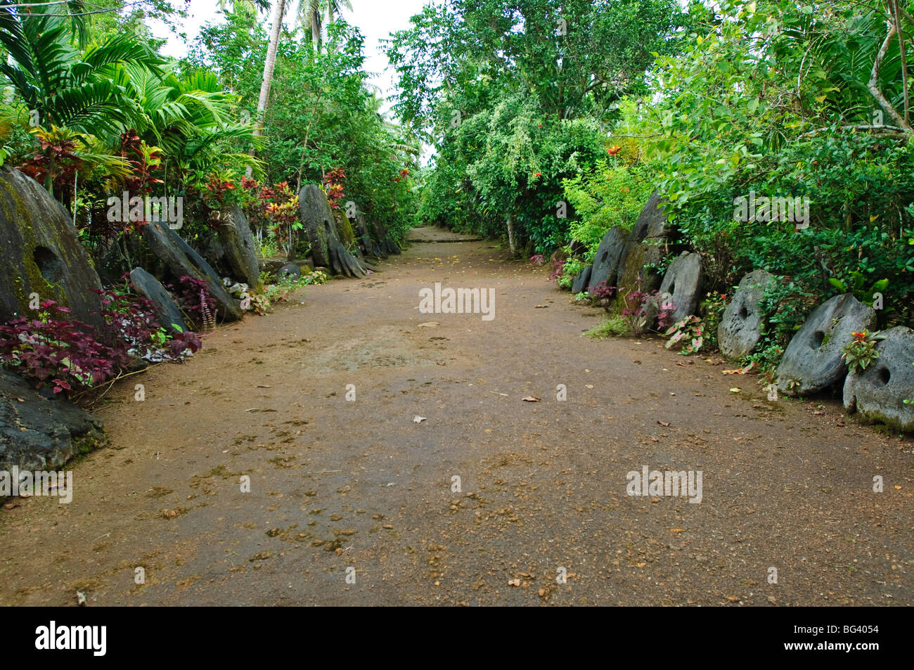 A stone money bank, Yap, Micronesia, Pacific Stock Photo - Alamy
