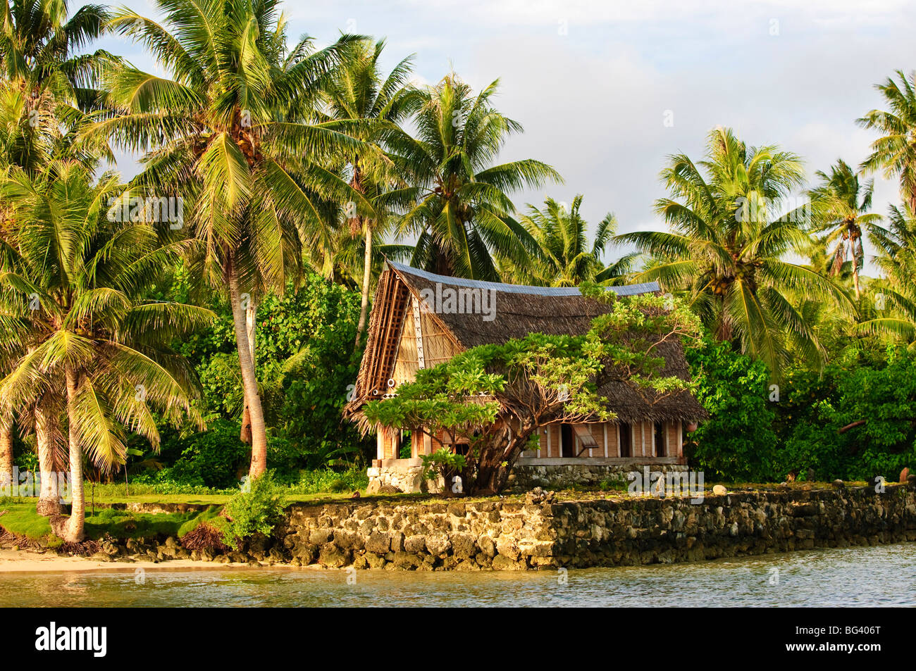 Men's house, Yap, Micronesia, Pacific Stock Photo - Alamy