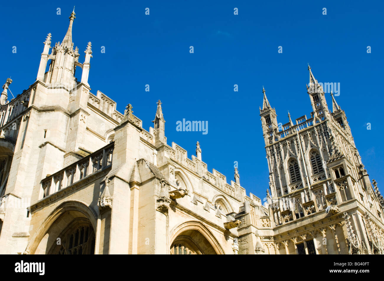 Spires and tower at Gloucester cathedral Stock Photo - Alamy