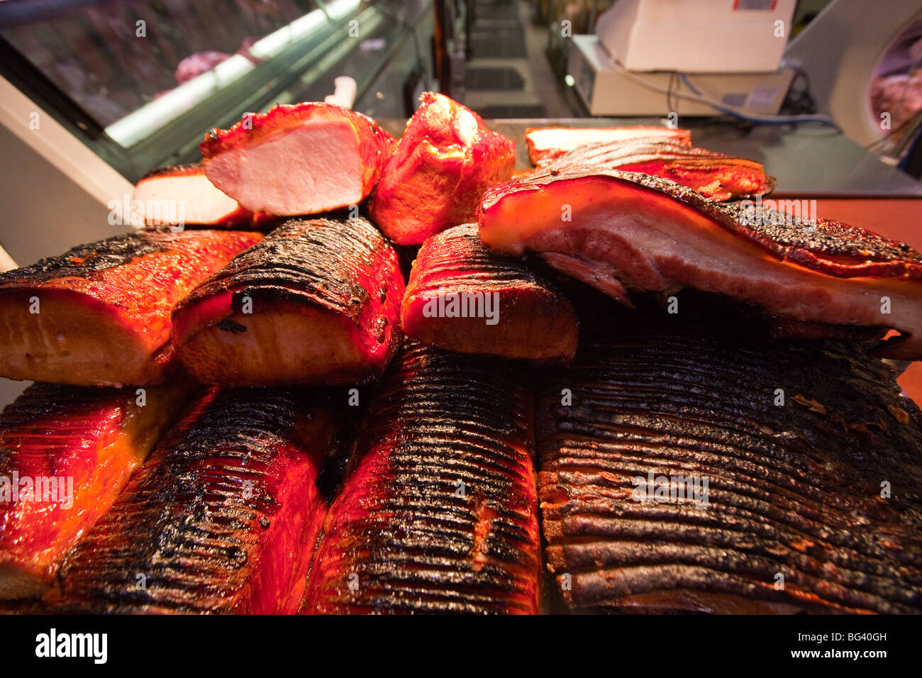 Canadian Bacon at St Lawrence Market Toronto Ontario Canada Stock Photo ...