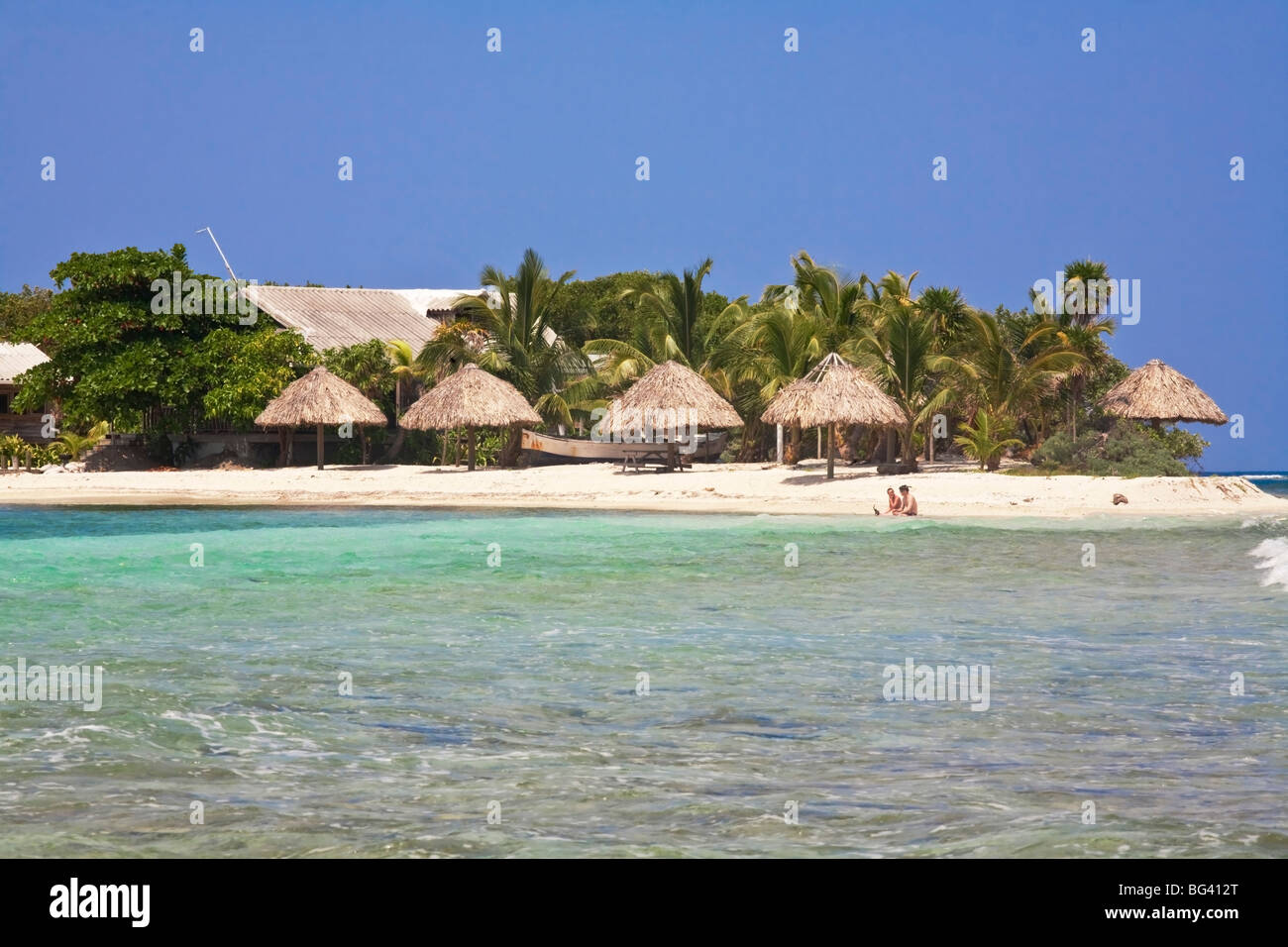 Honduras, Bay Islands, Cayos Cochinos, Chachauate Caye Stock Photo - Alamy