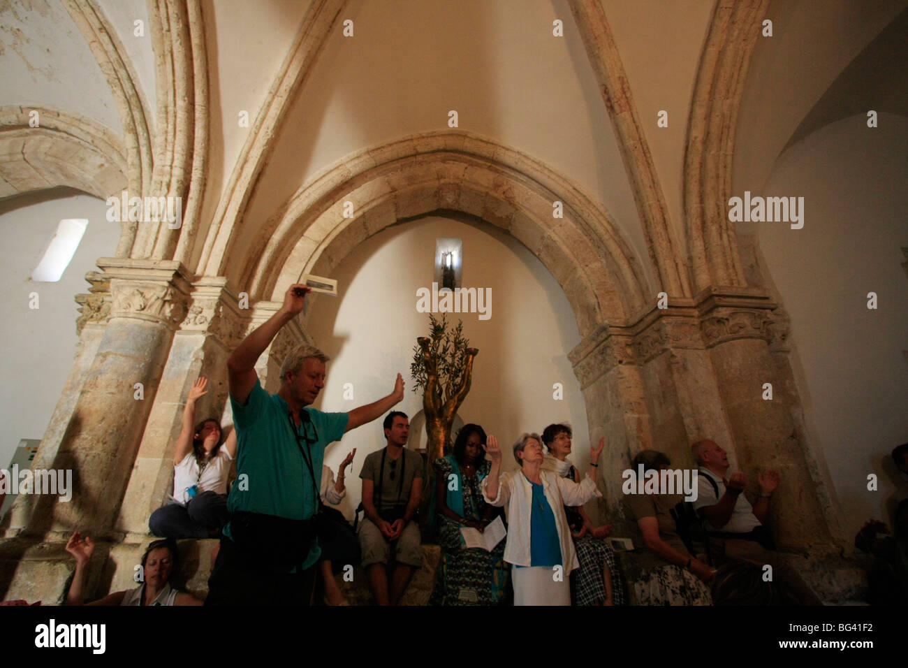 Israel, Jerusalem, the Cenacle, Room of Last Supper on Mount Zion Stock ...