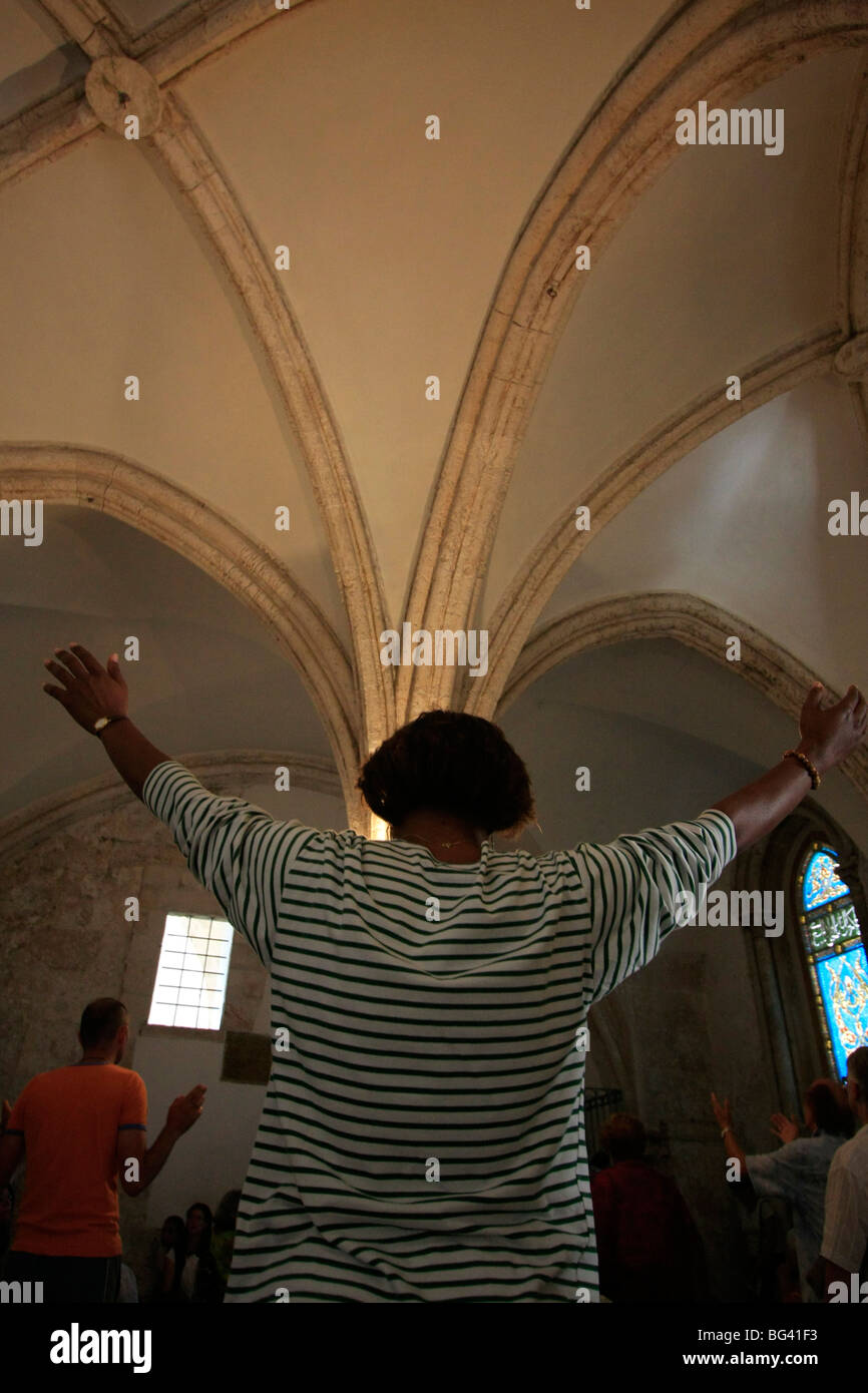 Israel, Jerusalem, the Cenacle, Room of Last Supper on Mount Zion Stock ...