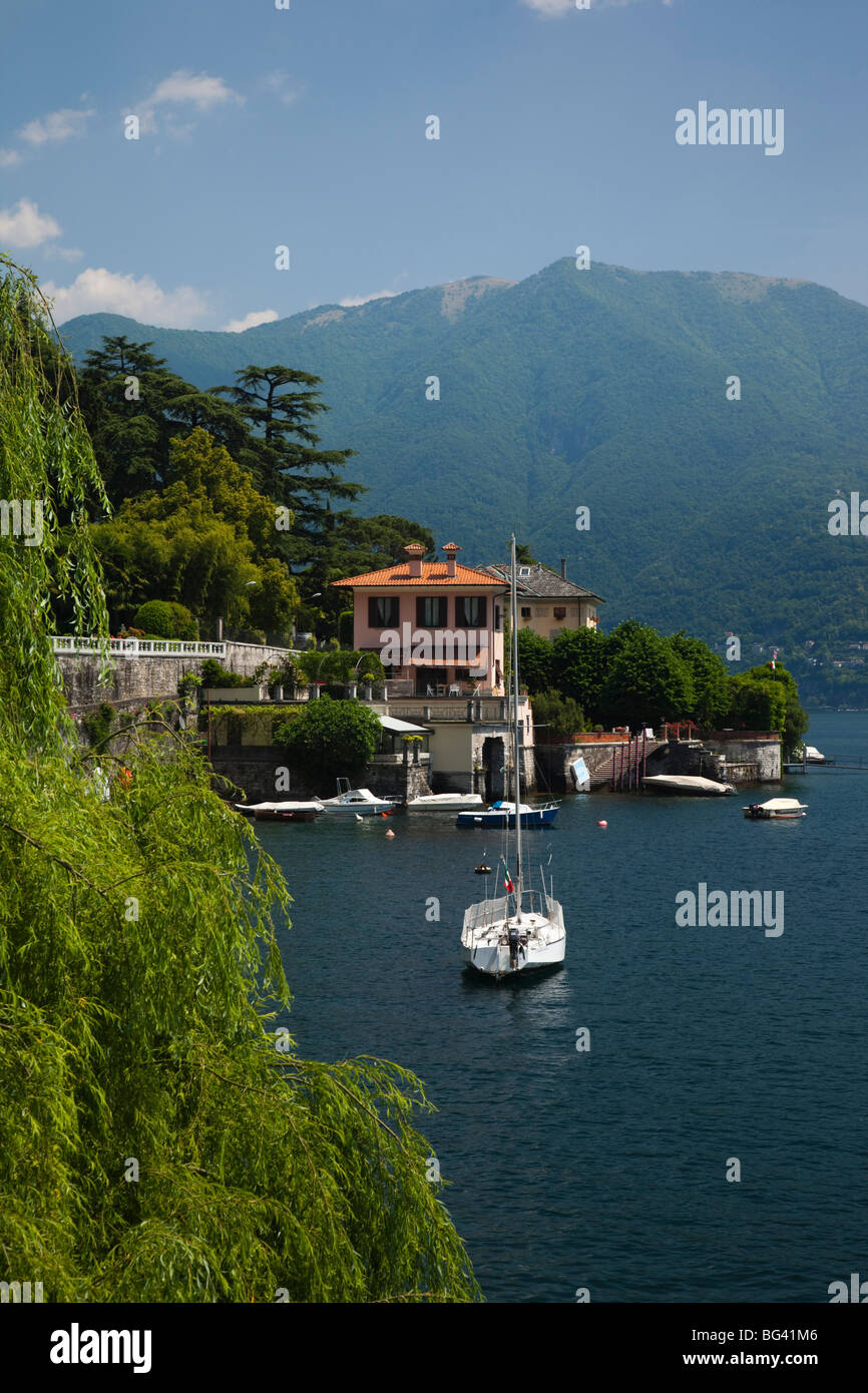 Italy, Lombardy, Lakes Region, Lake Como, Moltrasio, lakefront Stock ...
