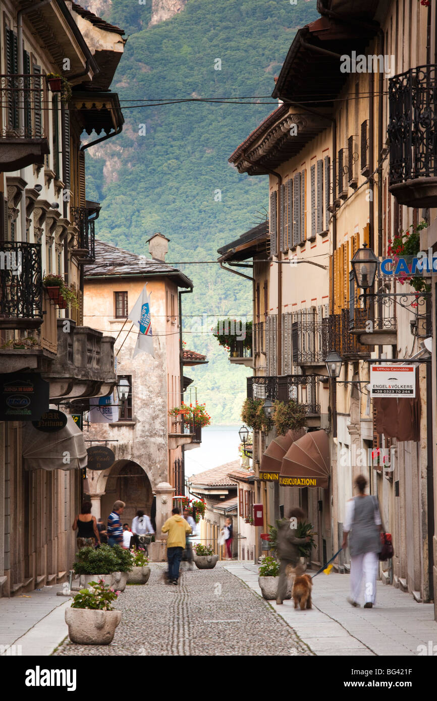 Italy, Piedmont, Lake Maggiore, Cannobio, Via Umberto I Stock Photo - Alamy