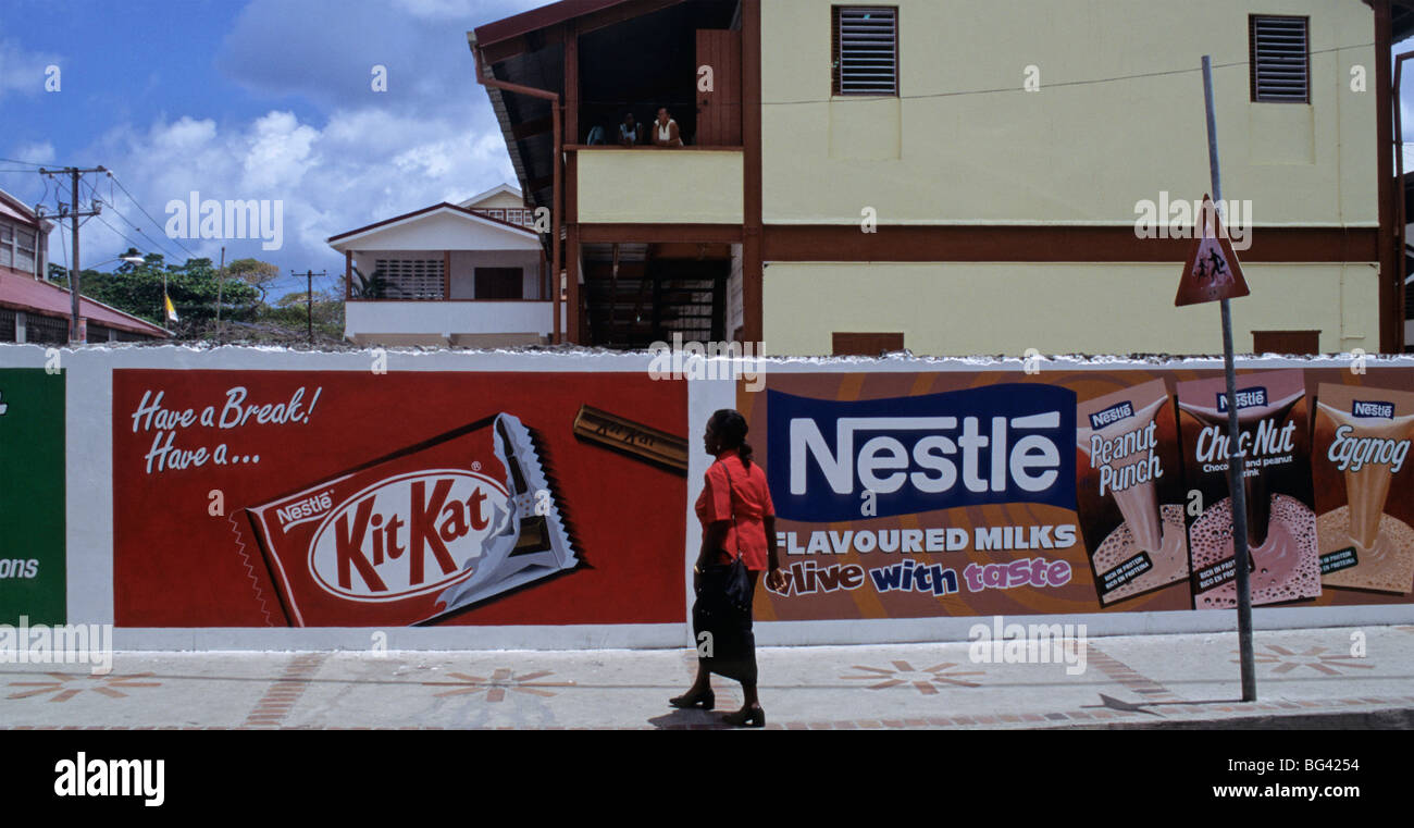 street scene - Castries - St. Lucia Island - Antilles Stock Photo - Alamy