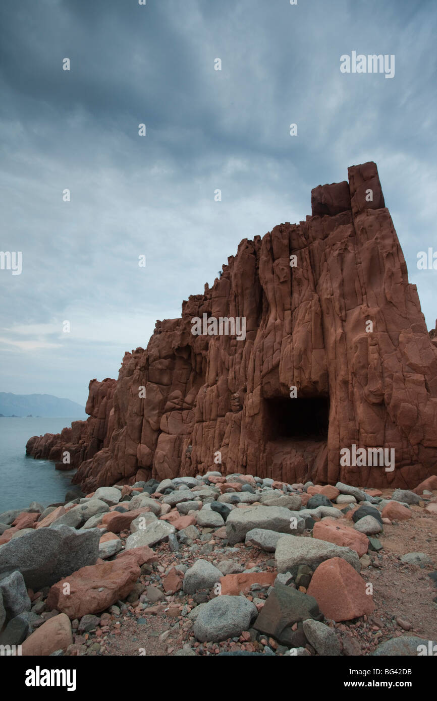 Italy, Sardinia, Eastern Sardinia, Ogliastra area, Arbatax, Rocce Rosse ...