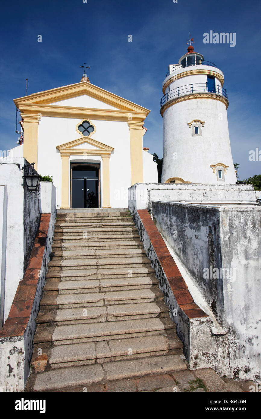 Guia Lighthouse and Chapel of Our Lady Guia, Macau, China, Asia Stock ...