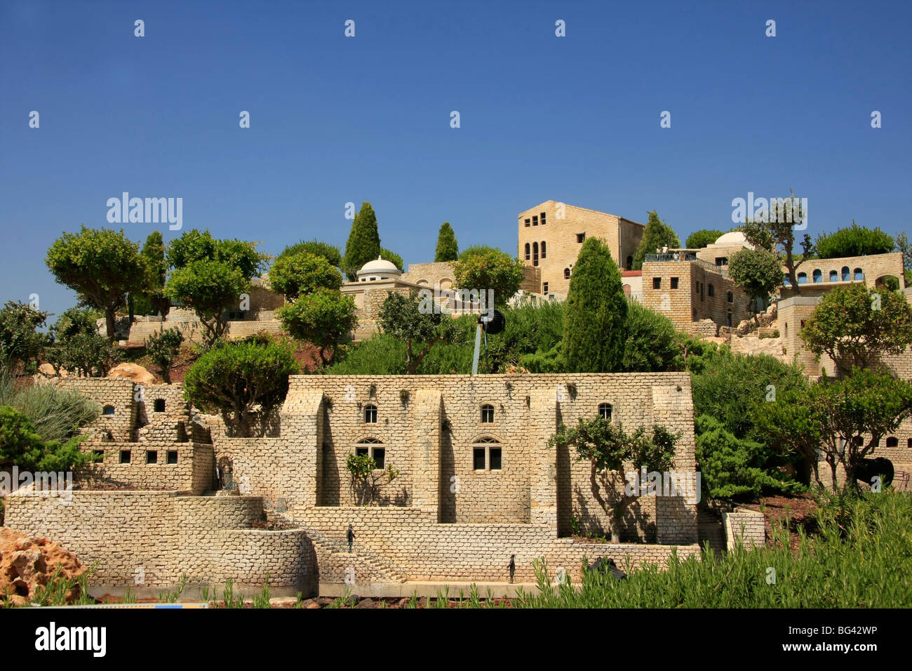 Israel, Shephelah. A model of Safed in Mini Israel park Stock Photo - Alamy