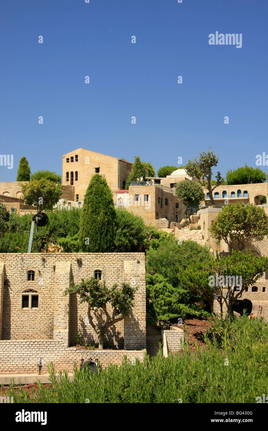 Israel, Shephelah. A model of Safed in Mini Israel park Stock Photo - Alamy