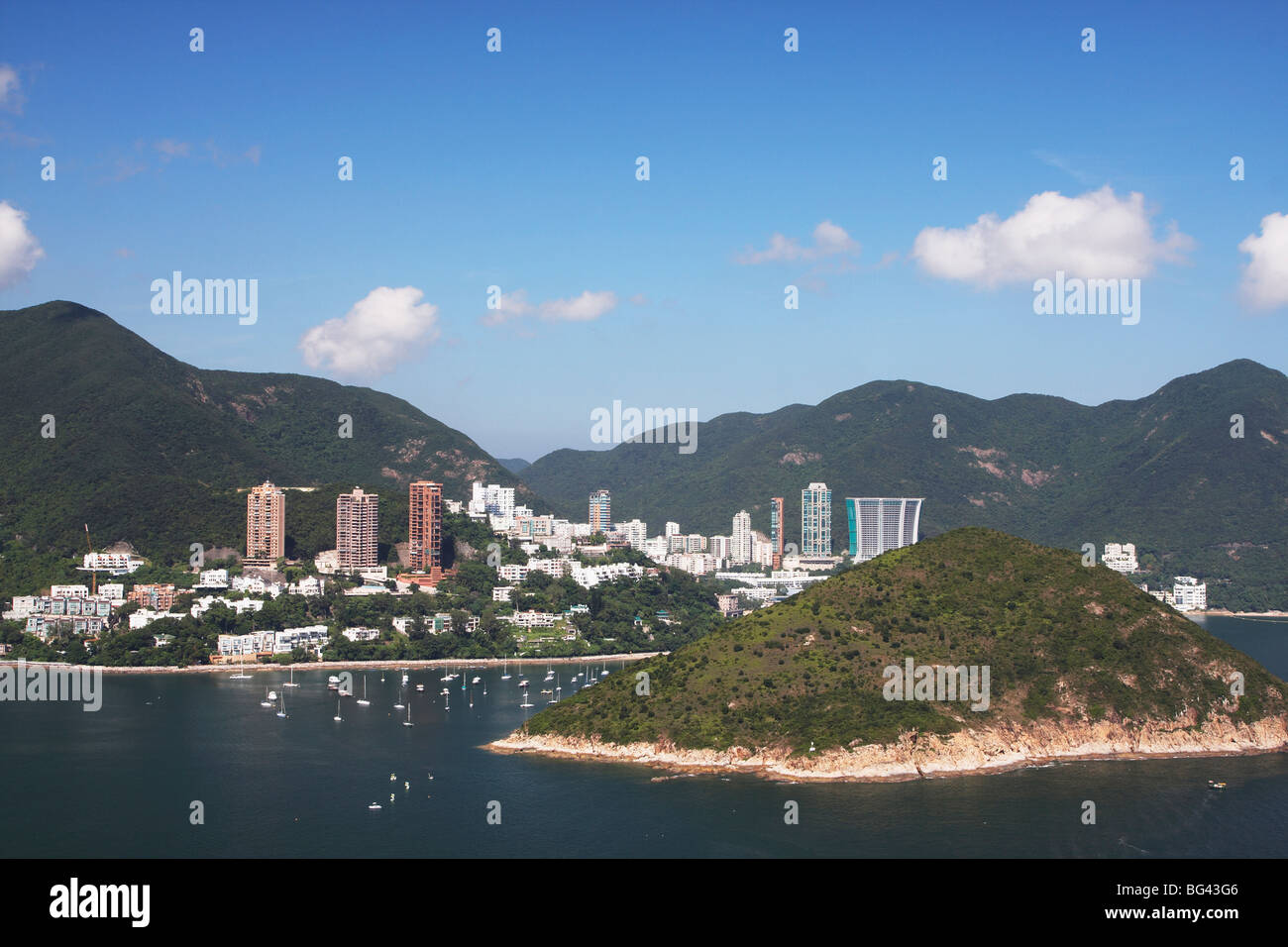 View of Repulse Bay from Ocean Park, Hong Kong Island, Hong Kong, China ...