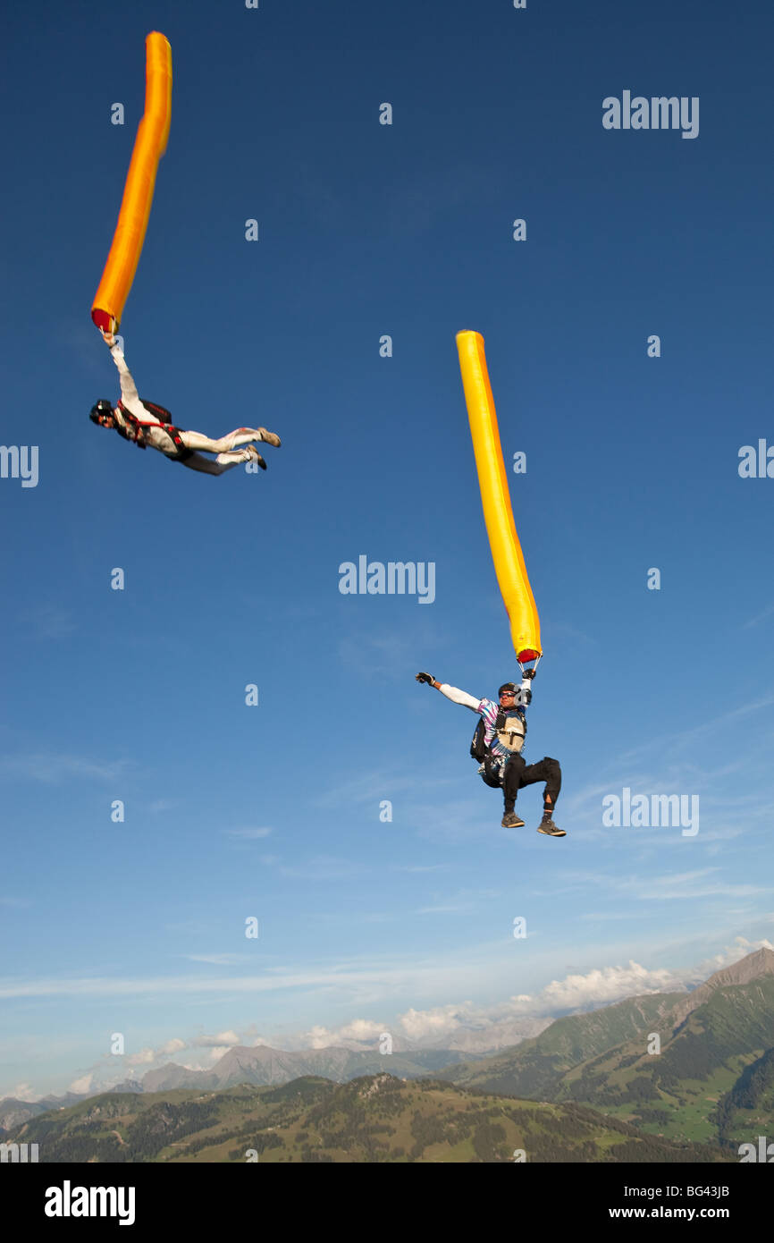 Track around the orange and yellow air tube hi-res stock photography ...