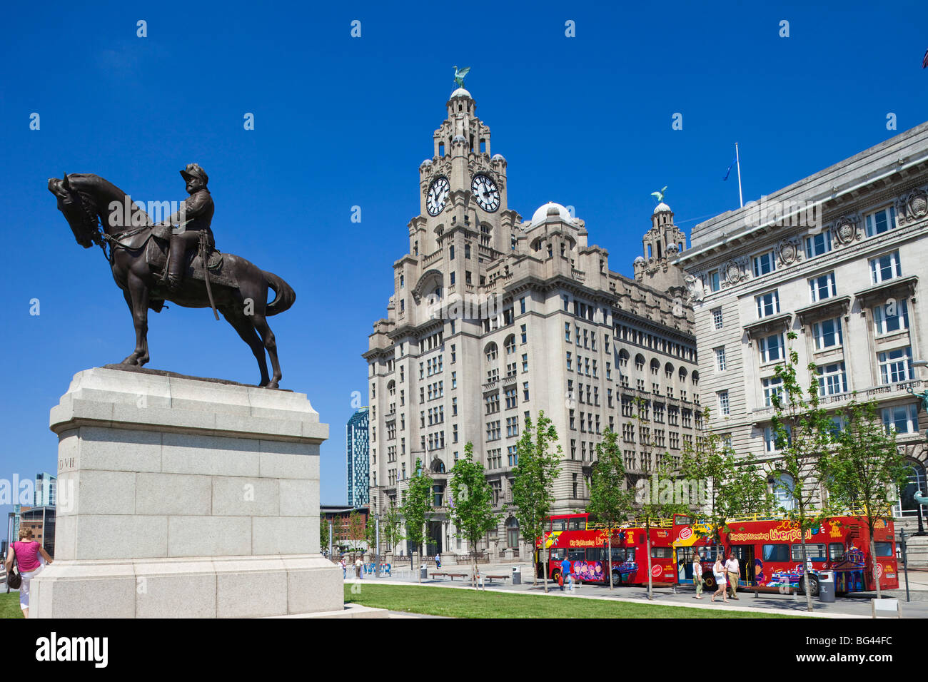 England, Liverpool, Pierhead, Royal Liver Historical Building Stock ...