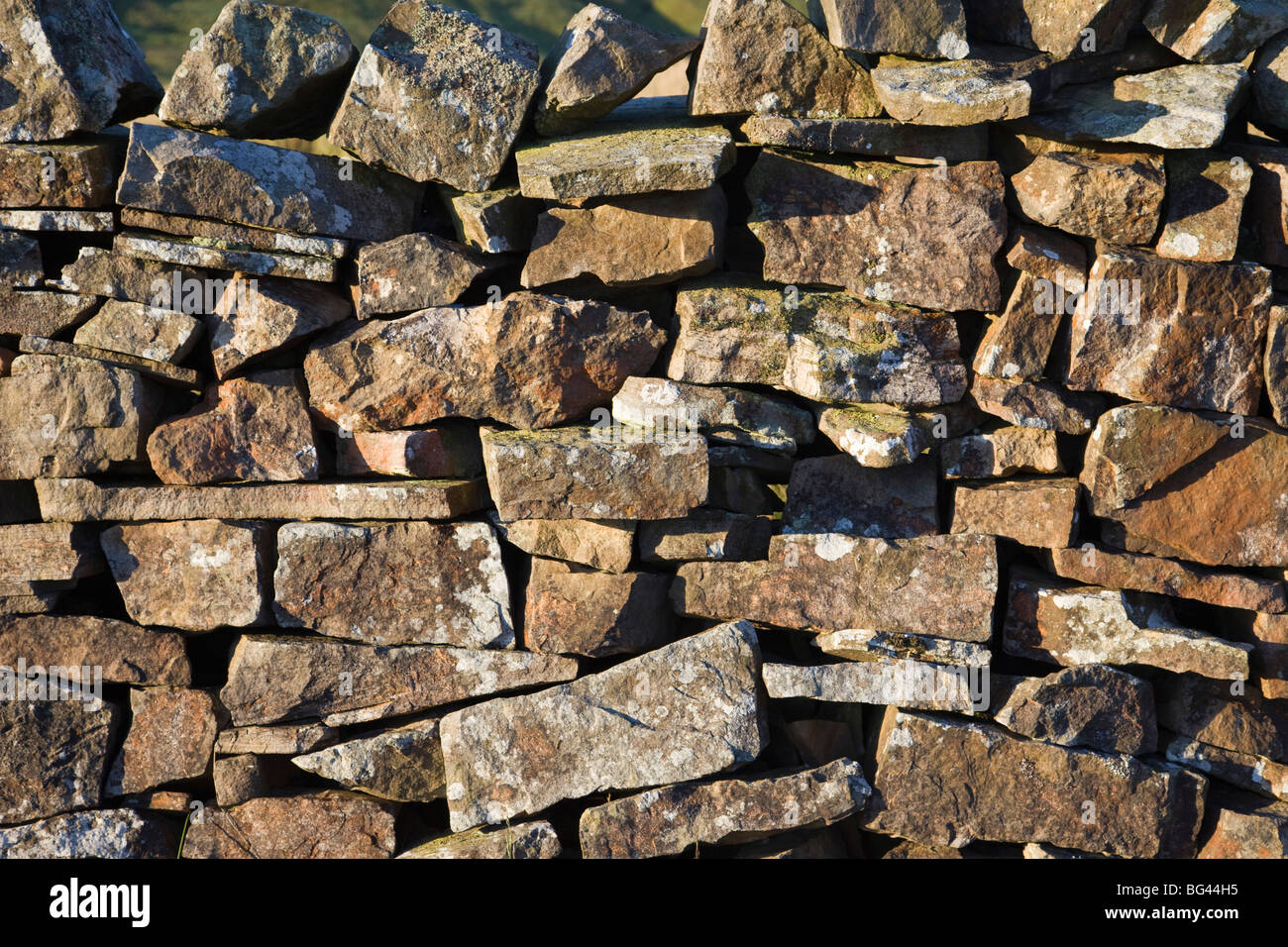 England, Yorkshire, Yorkshire Dales, Swaledale, Stone Wall Stock Photo ...