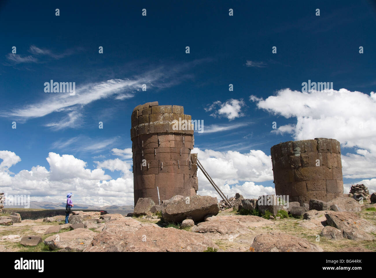 Funerary towers (chullpas) where members of Colla tribe, early Incas ...