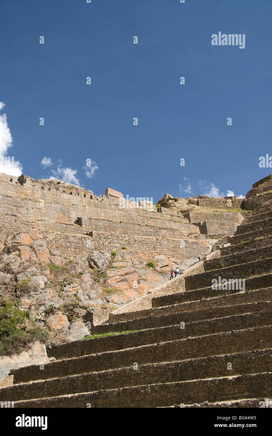 Ollantaytambo, Huge stone terraces at the Inca ruins of Ollantaytambo ...