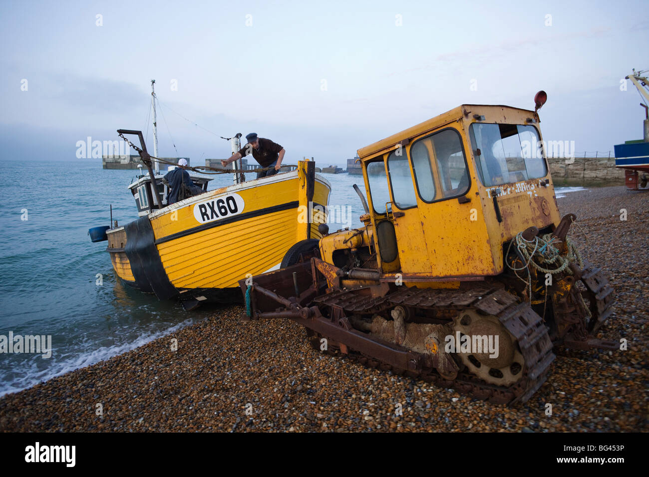 Tractors beach boat launch hi-res stock photography and images - Alamy