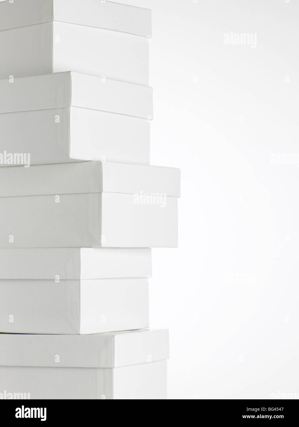 stack of white shoe boxes Stock Photo - Alamy