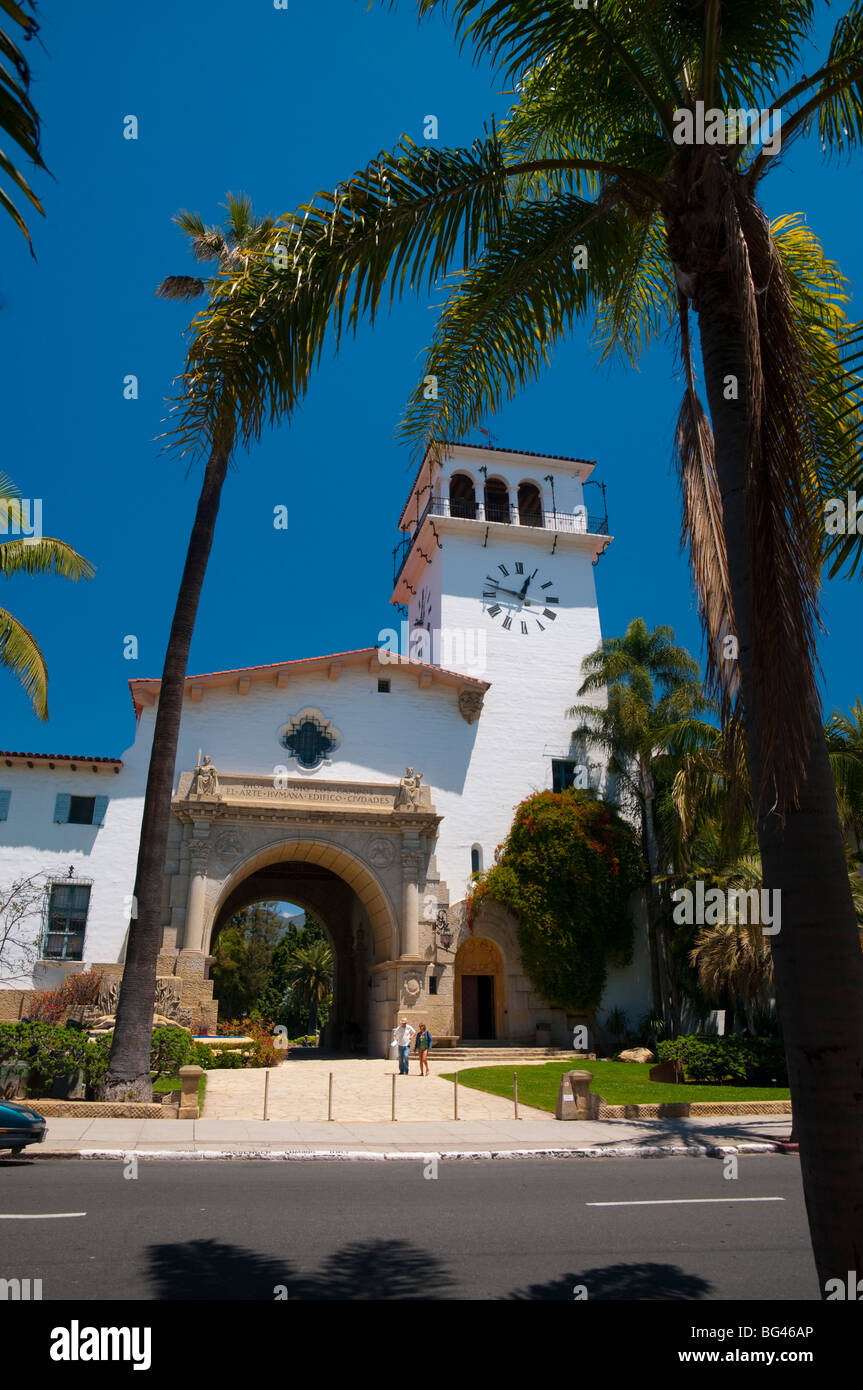 USA, California, Santa Barbara, County Courthouse Stock Photo - Alamy