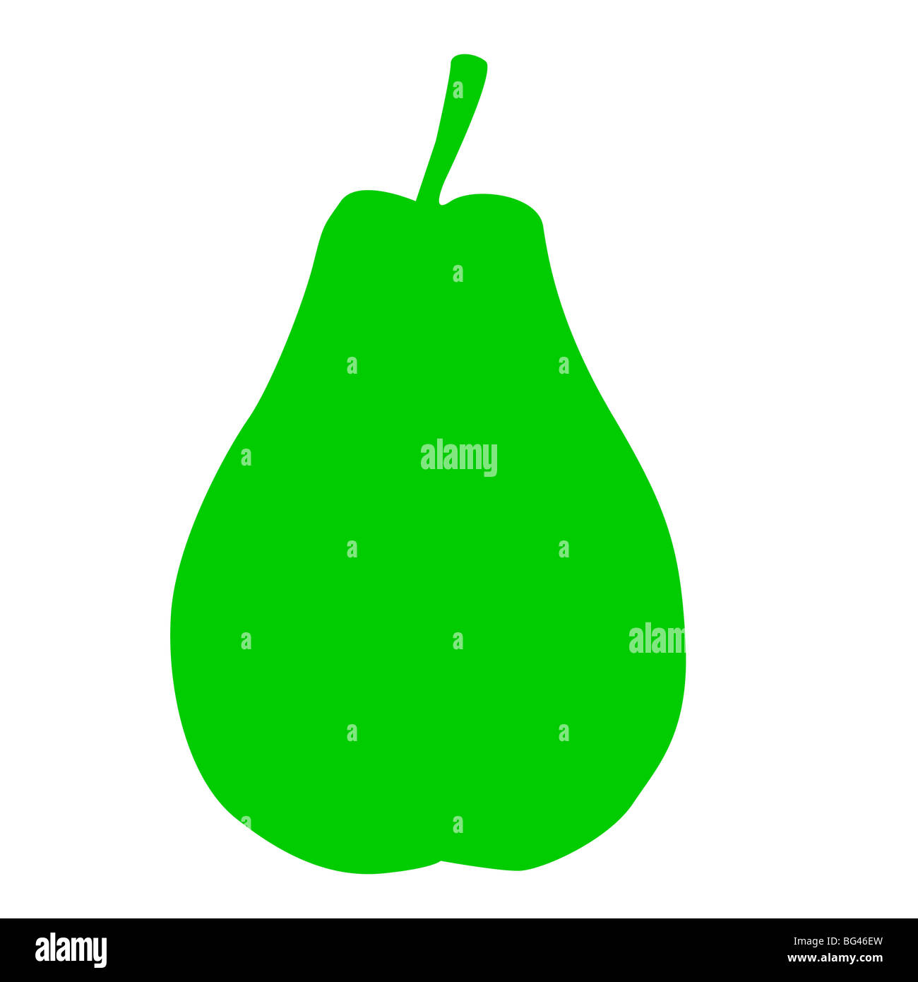 Green pear isolated on white background Stock Photo - Alamy