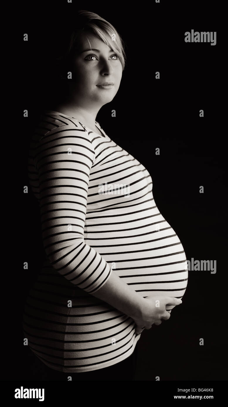 Pregnant Black And White Portrait High Resolution Stock Photography and ...