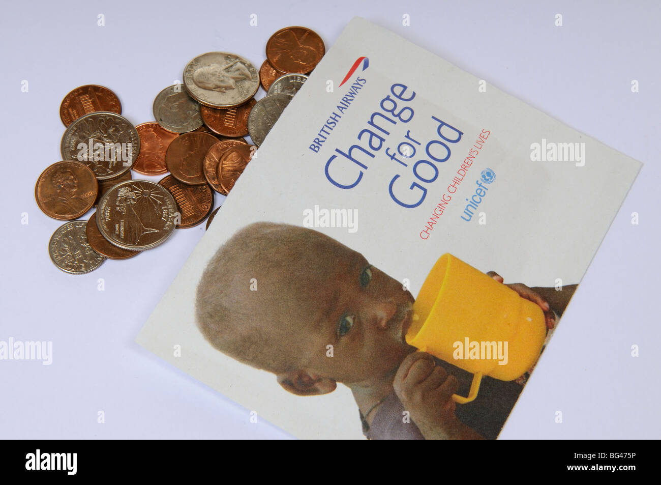 Charity collection envelope Change For Good a British Airways company ...