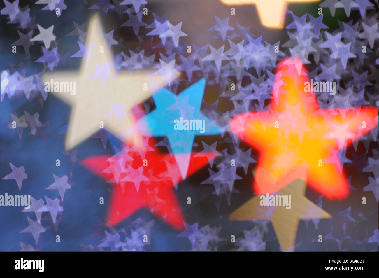 Abstract blurred coloured stars Stock Photo - Alamy