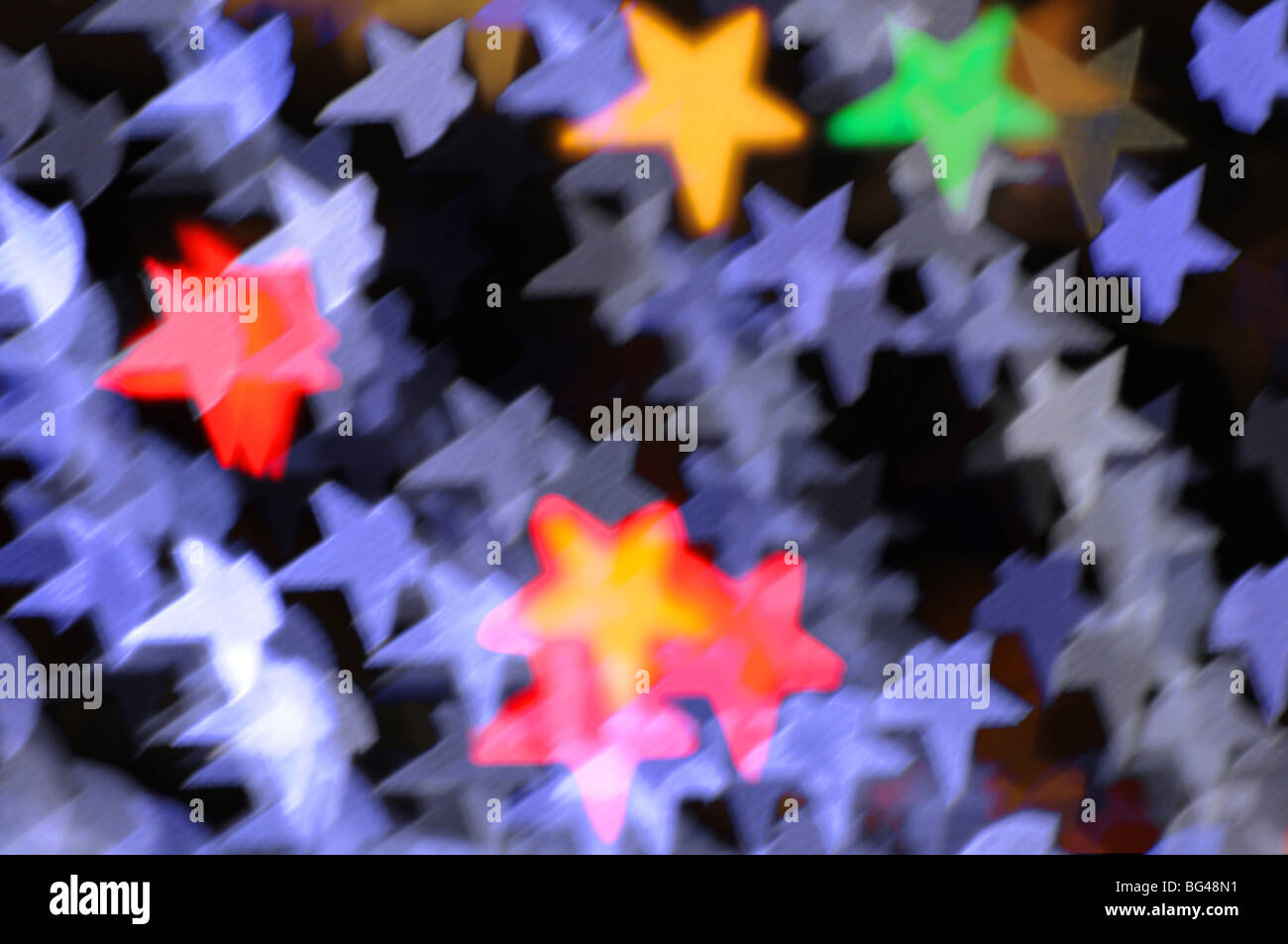 Abstract blurred coloured stars Stock Photo - Alamy
