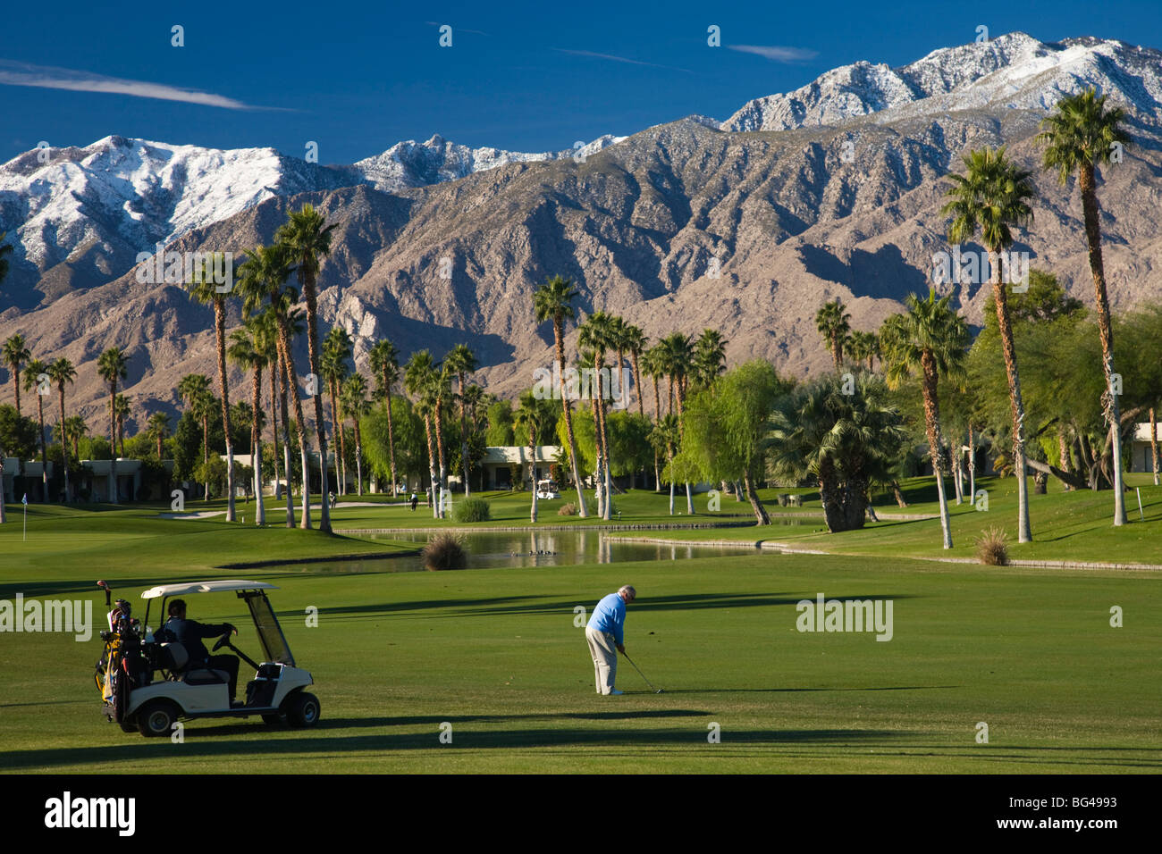 USA, California, Palm Springs, Desert Princess Golf Course and ...