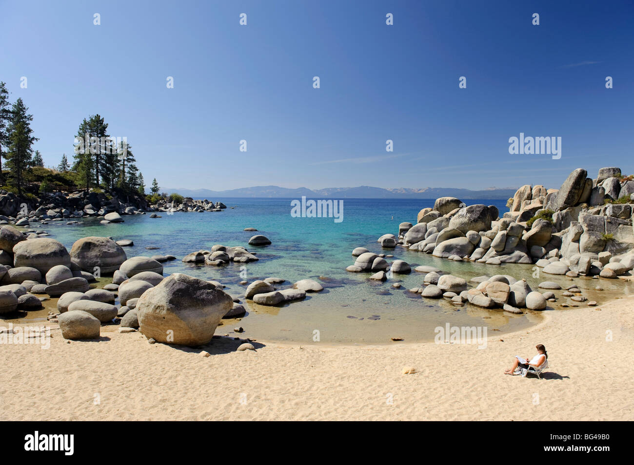USA, California/Nevada, Lake Tahoe, Sand Harbour State Park (MR Stock ...