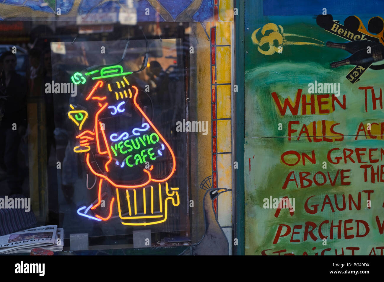 USA, California, San Francisco, North Beach (Little Italy), Cafe Stock ...