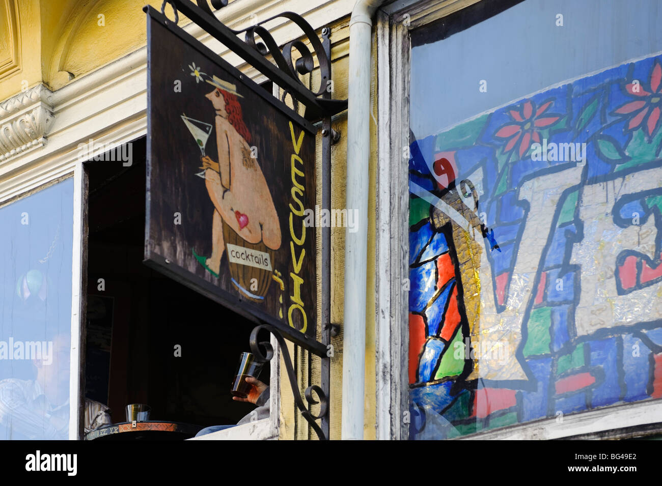 USA, California, San Francisco, North Beach (Little Italy), Cafe Stock ...