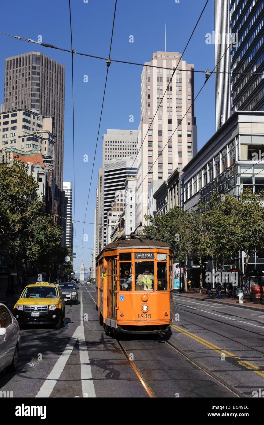 USA, California, San Francisco, Market Street, Milan Tram Stock Photo ...