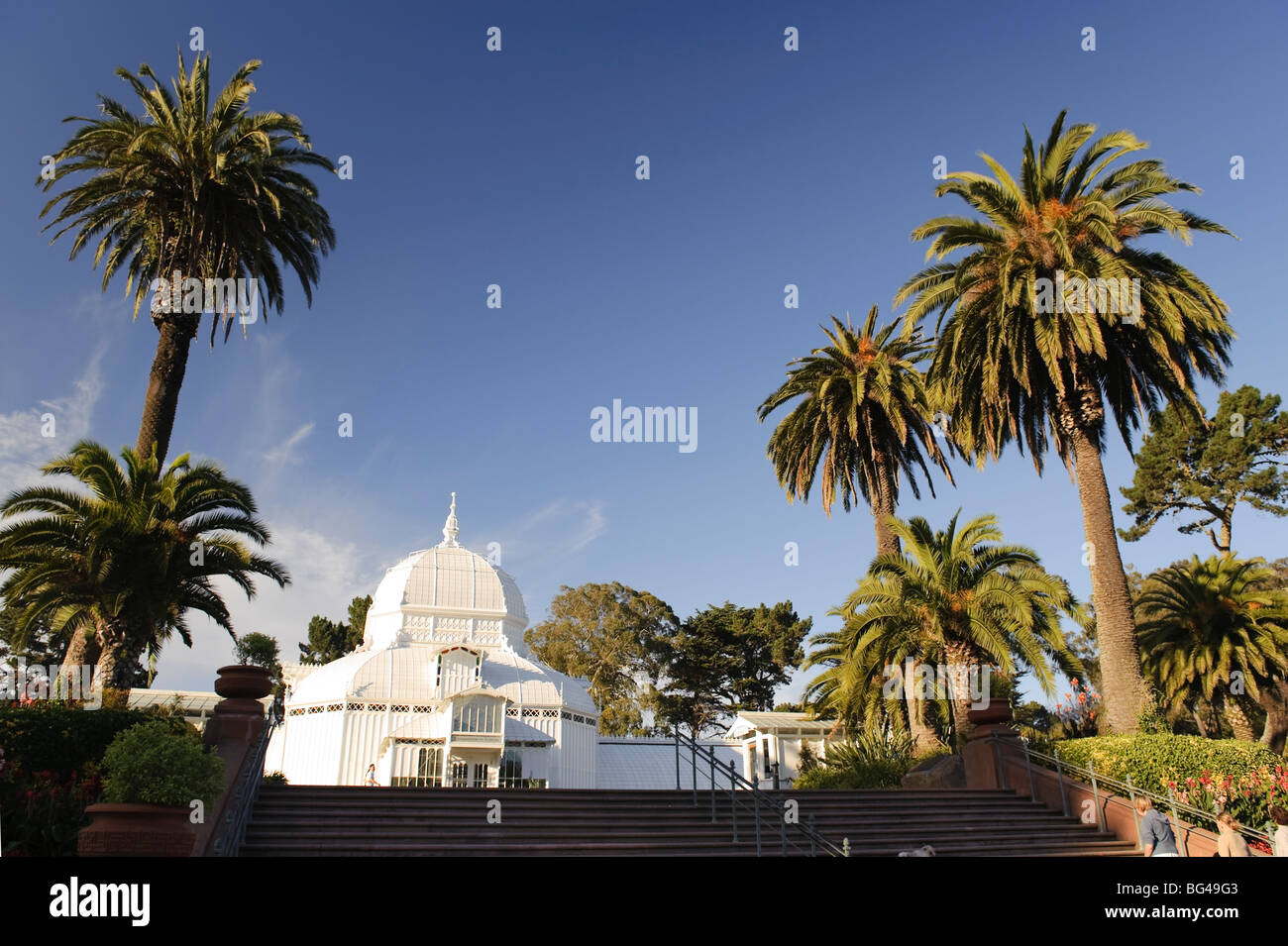 USA, California, San Francisco, Golden Gate Park, Conservatory of ...