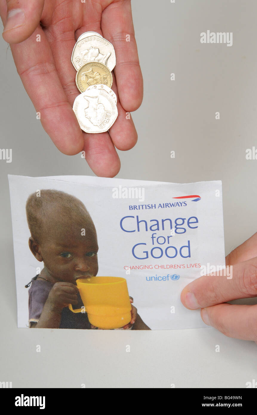 Charity collection envelope Change For Good a British Airways company ...