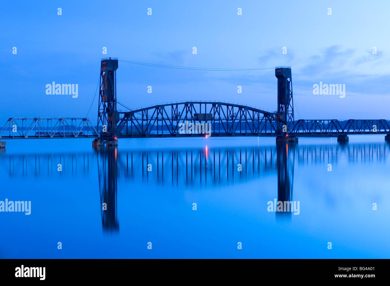 USA, Alabama, Decatur, Old Southern Railway Bridge, Lift Bridge, 1833 ...