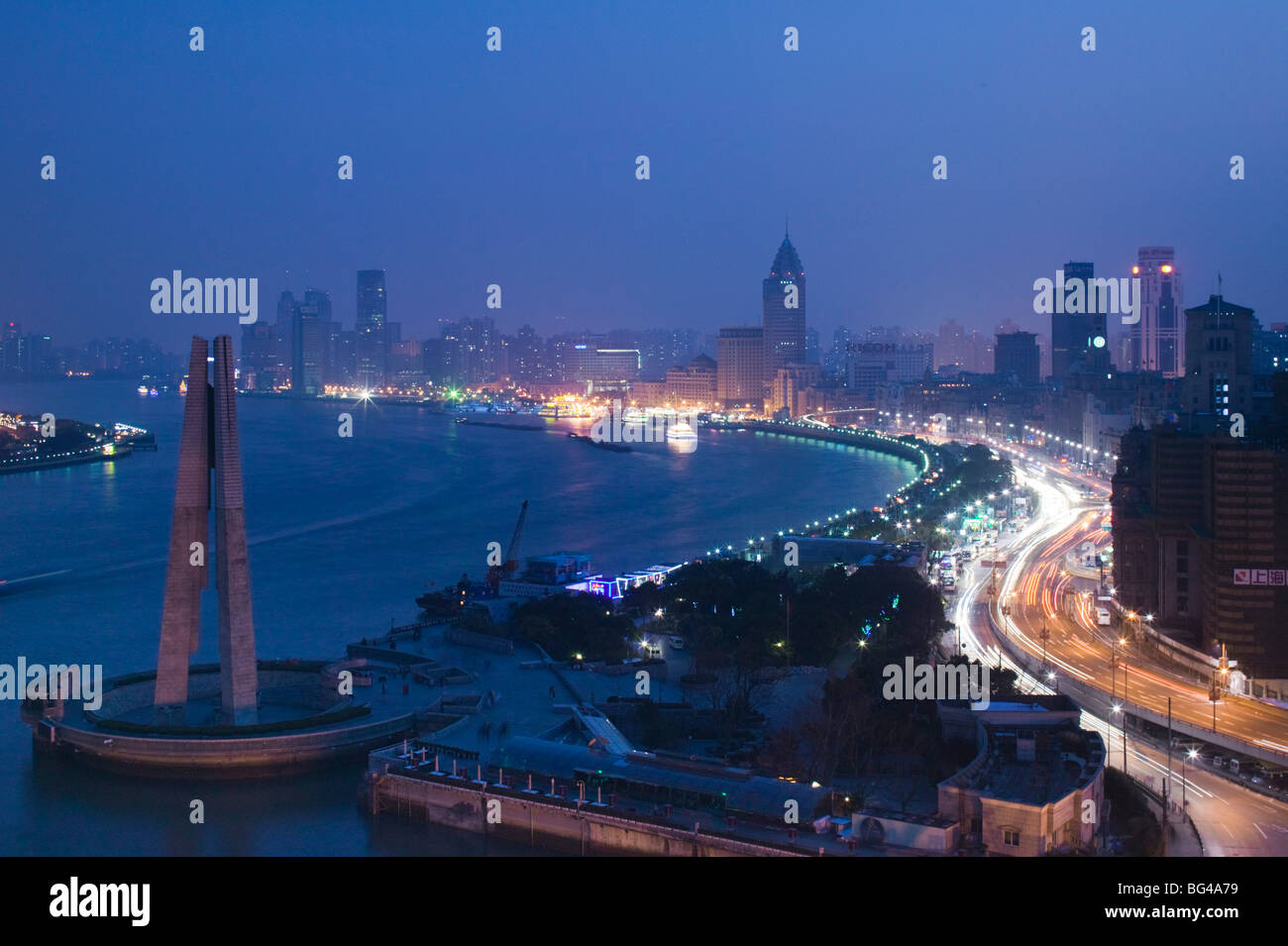 China, Shanghai, Pudong District and Huangpu River Stock Photo - Alamy
