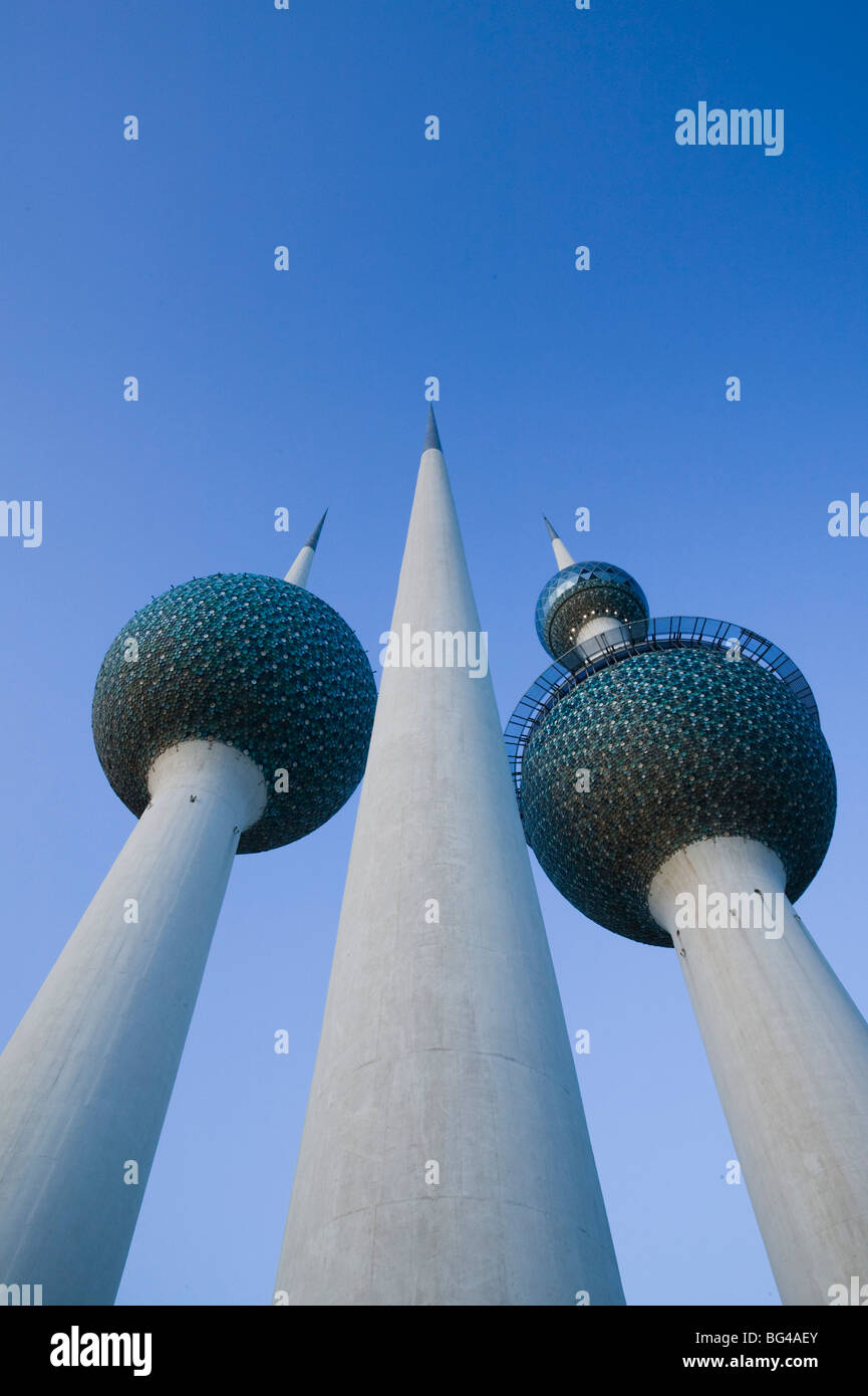 Kuwait, Kuwait City, Kuwait Towers (b.1979) Symbol of Kuwait Stock ...