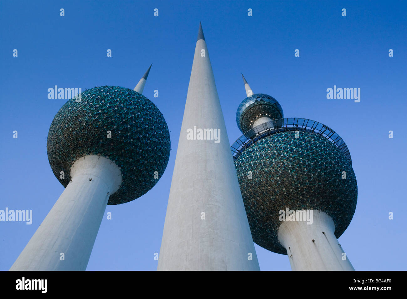 Kuwait, Kuwait City, Kuwait Towers (b.1979) Symbol of Kuwait Stock ...