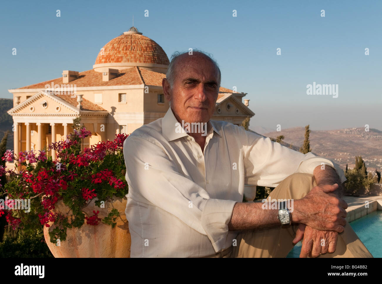 portrait of Munib R. Masri infront of his house Stock Photo - Alamy