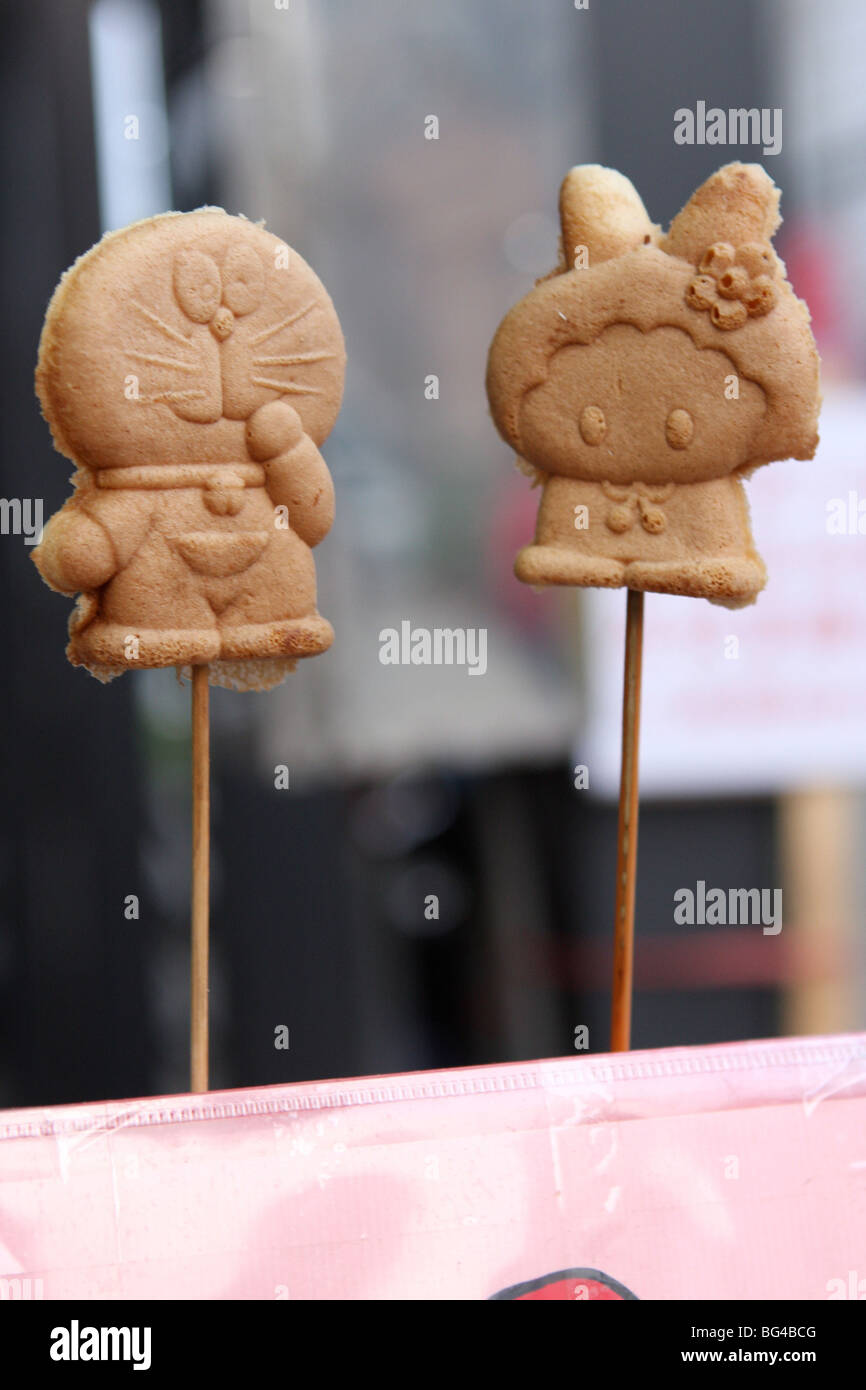 melody and doraemon's waffles lollipops Stock Photo - Alamy