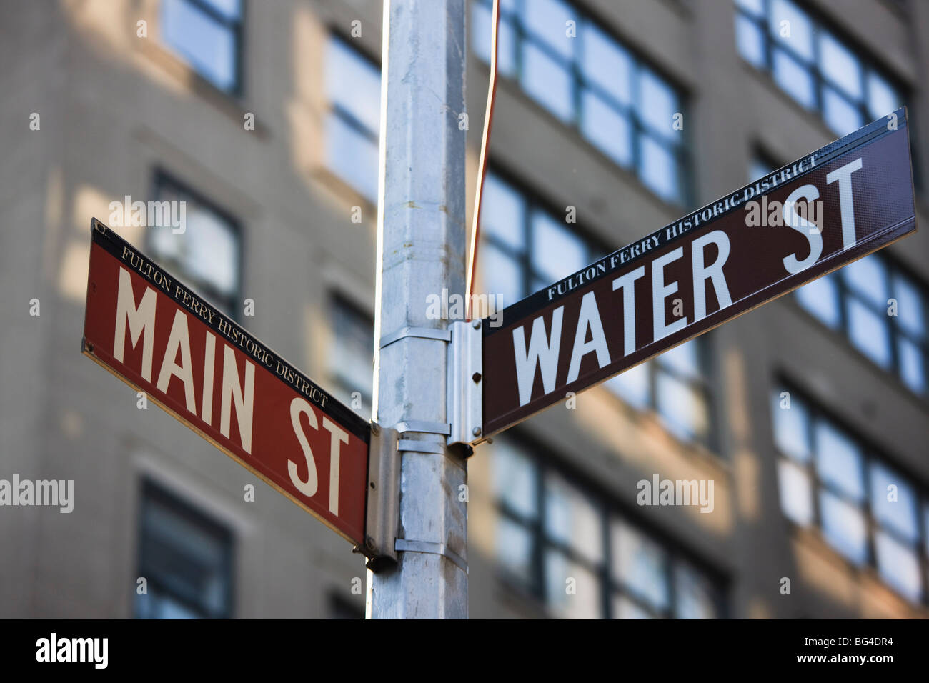 Fulton Ferry Historic District street signs, DUMBO, Brooklyn, New York ...