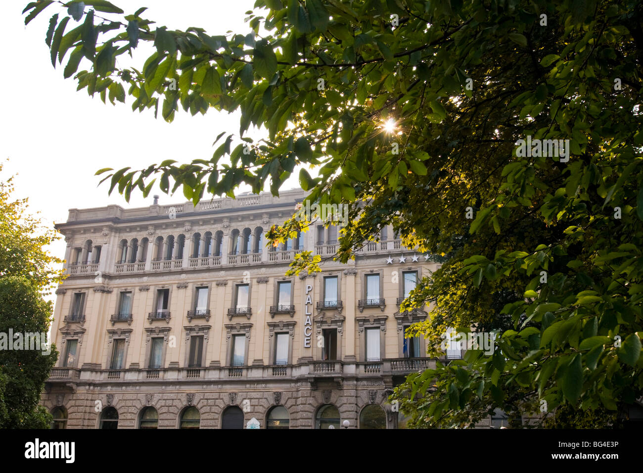 Palace hotel, Como, Italy Stock Photo - Alamy