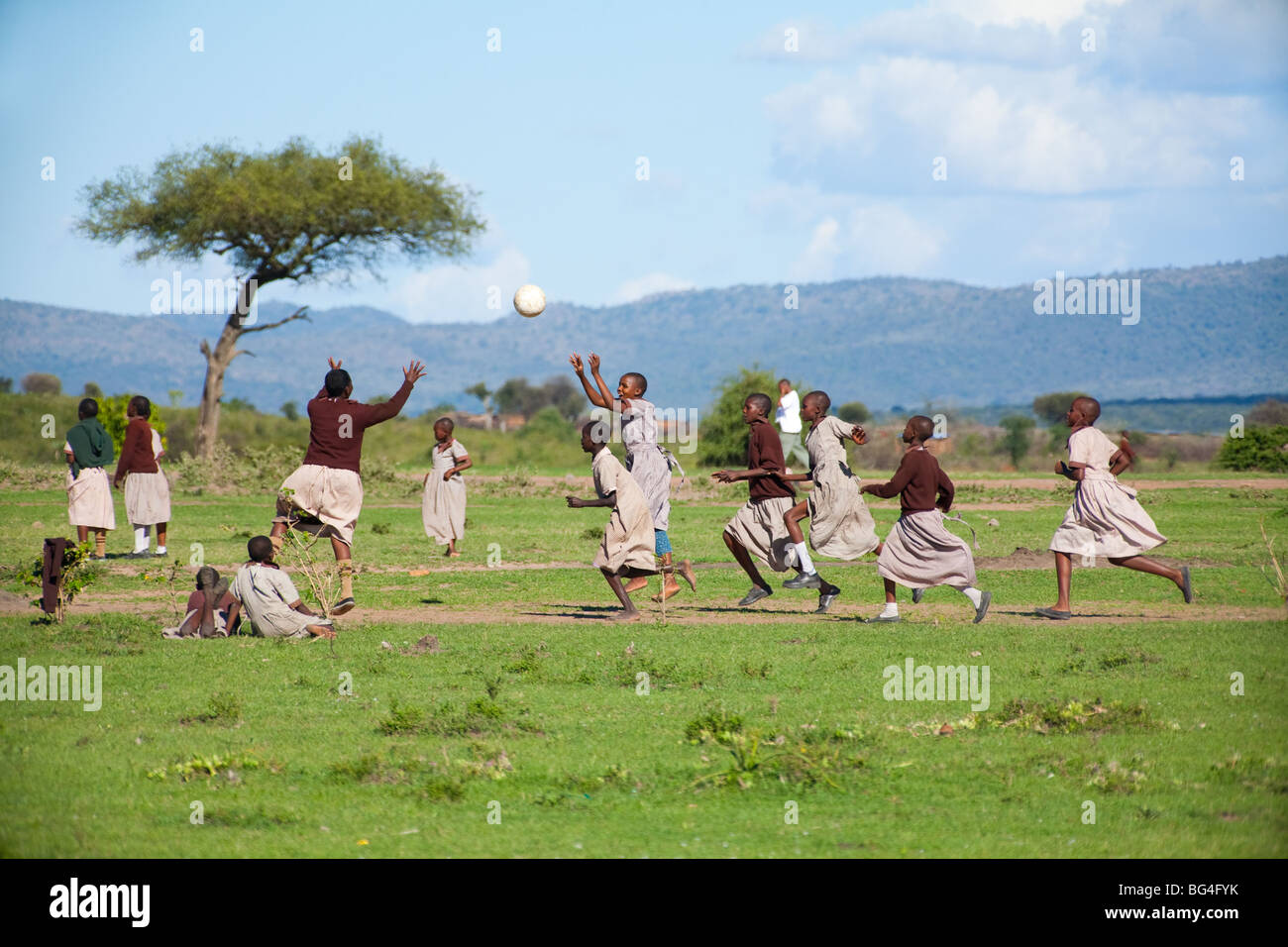 African children are playing ball games Stock Photo - Alamy