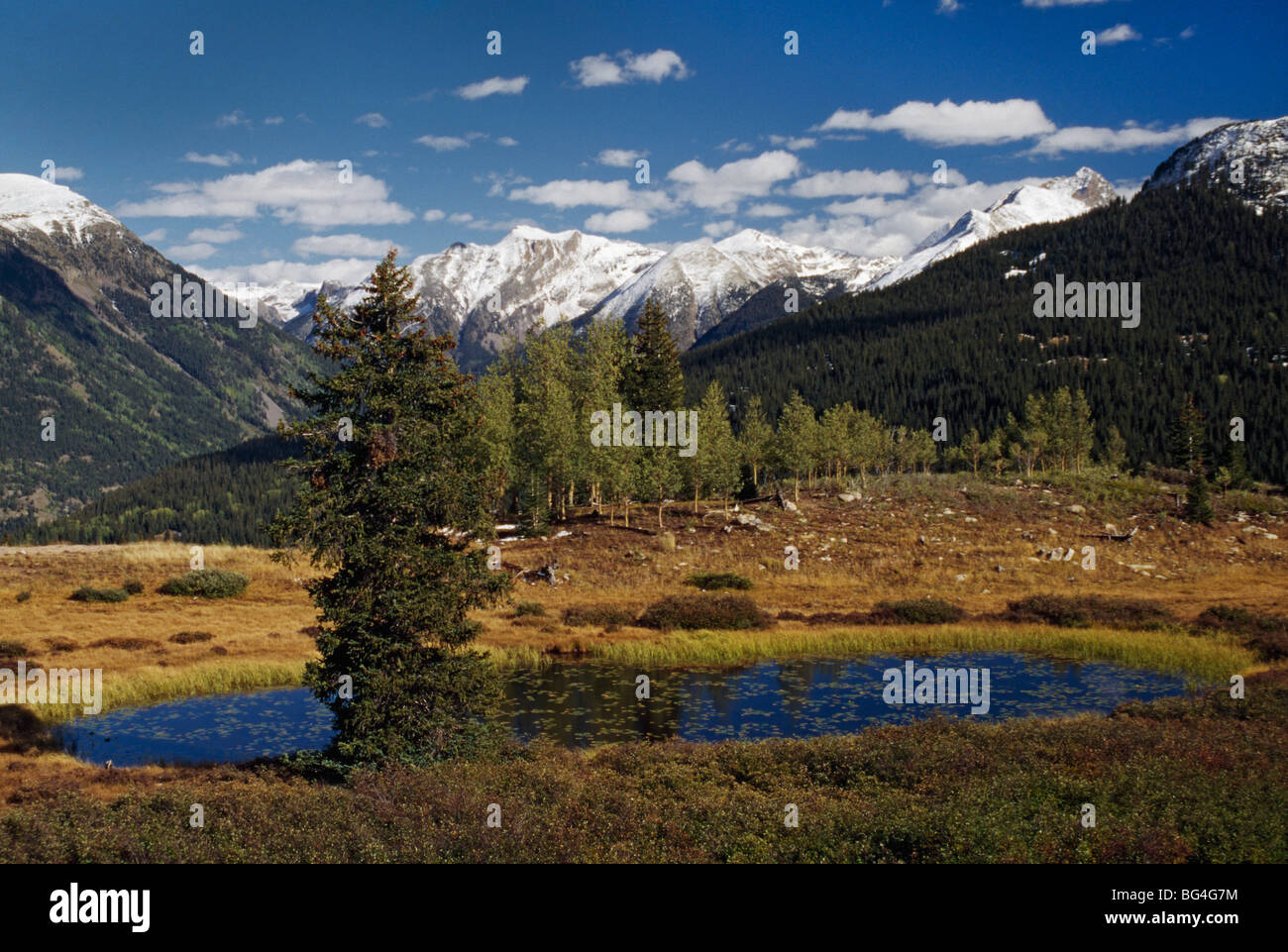 Alpine pond and mountains hi-res stock photography and images - Alamy
