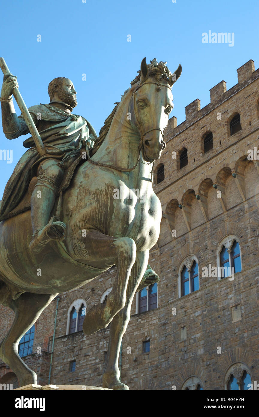 The Statue of Cosimo de Medici in Winter in the Piazza Della Signoria ...