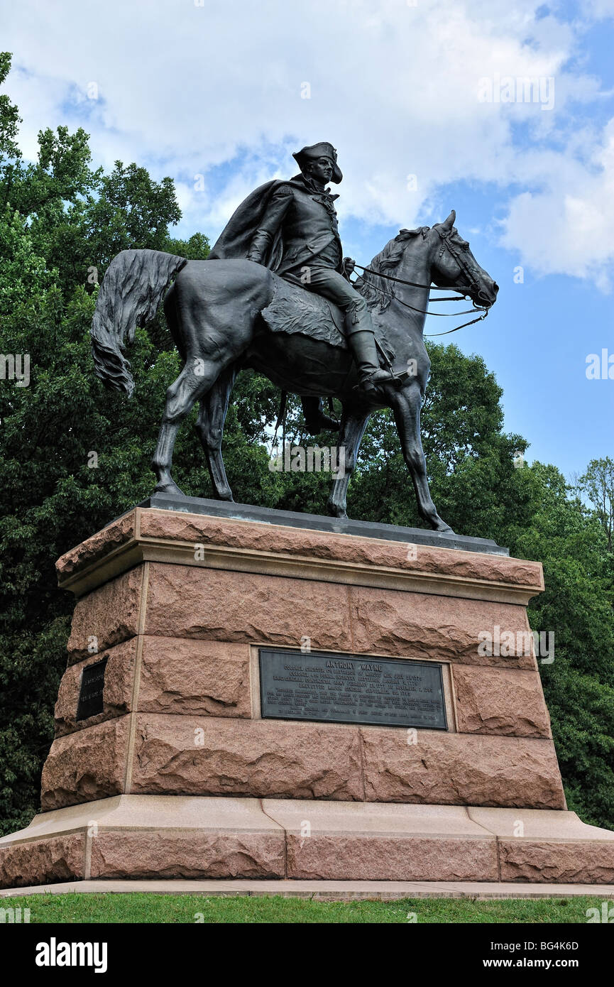 Wayne Statue at Valley Forge National Park Stock Photo - Alamy