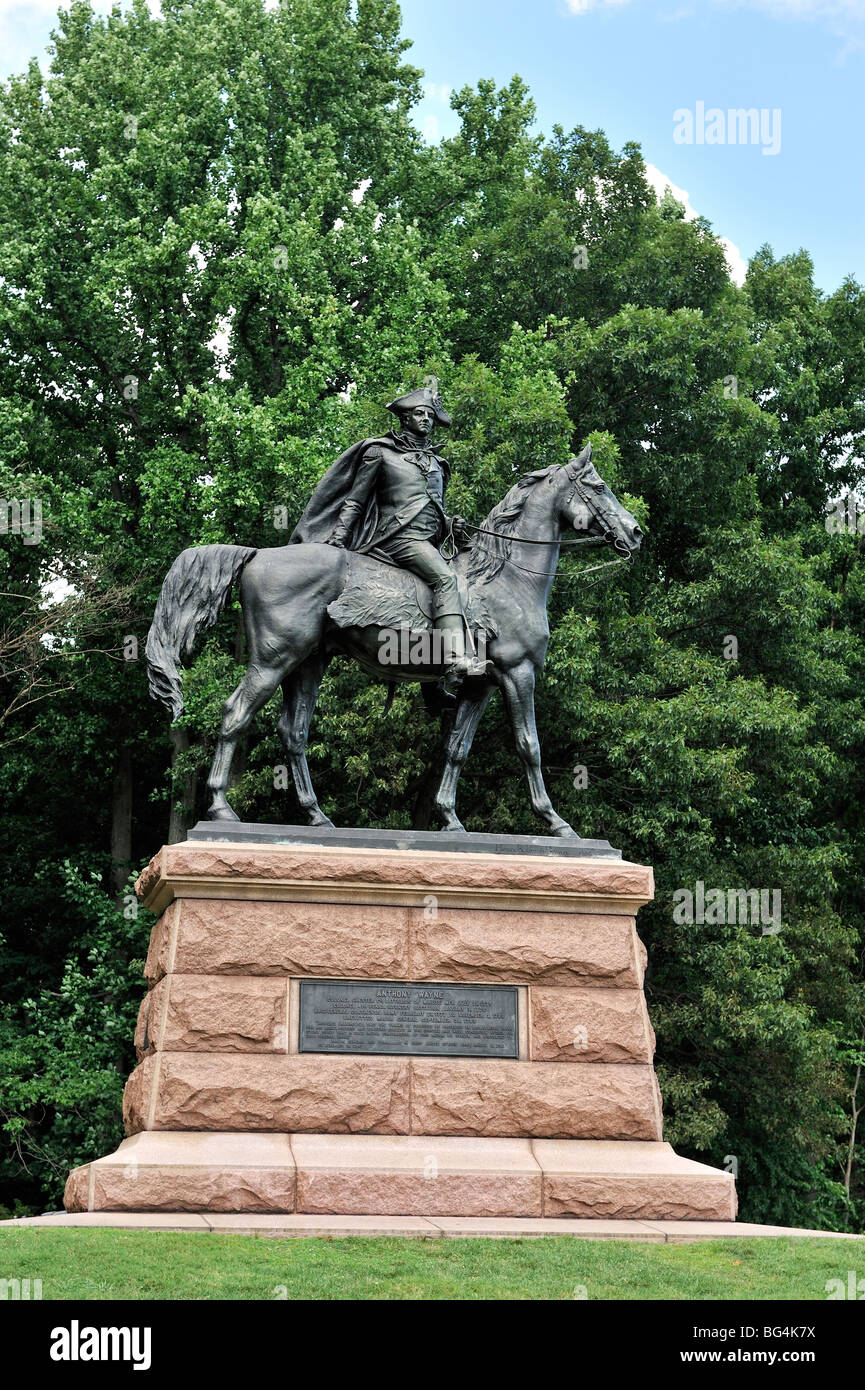 Wayne Statue at Valley Forge National Park Stock Photo - Alamy